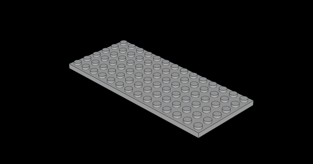 Lego Compatible (3456.dat) Plate 6 x 14 by thall72 | Download free STL ...