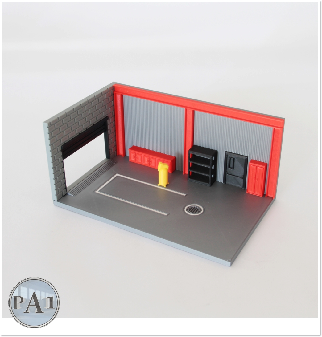 MINI GARAGE DIORAMA FOR 1/64 SCALE DIECASTS - OPTIMIZED FOR FDM ...