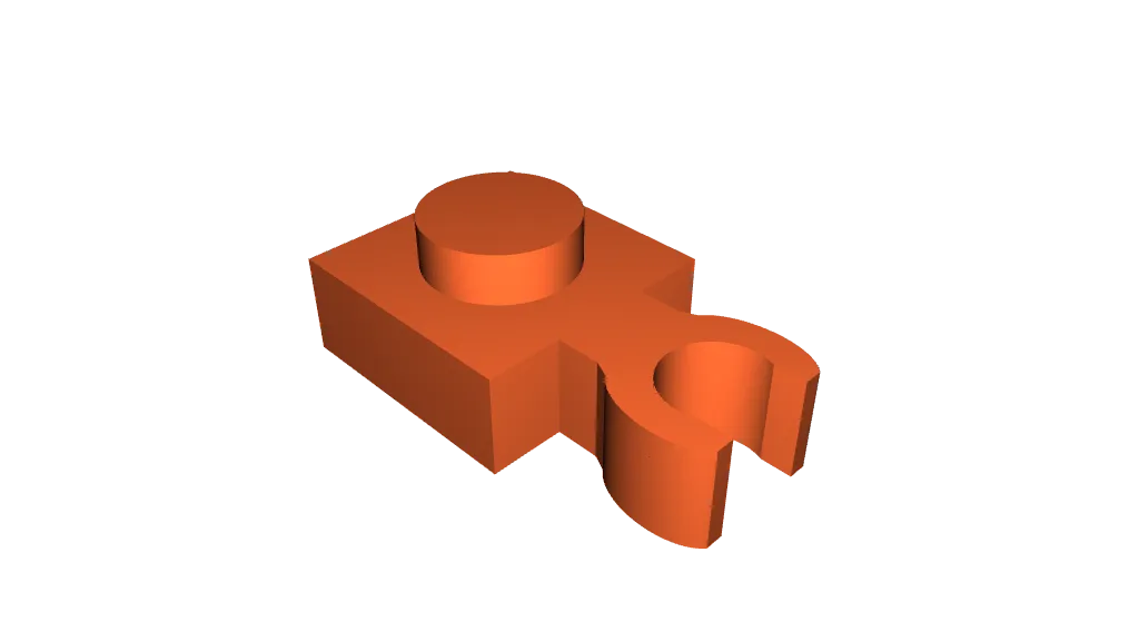 Lego Compatible (4085a.dat) Plate 1 x 1 with Clip Vertical (Thin C-Clip ...