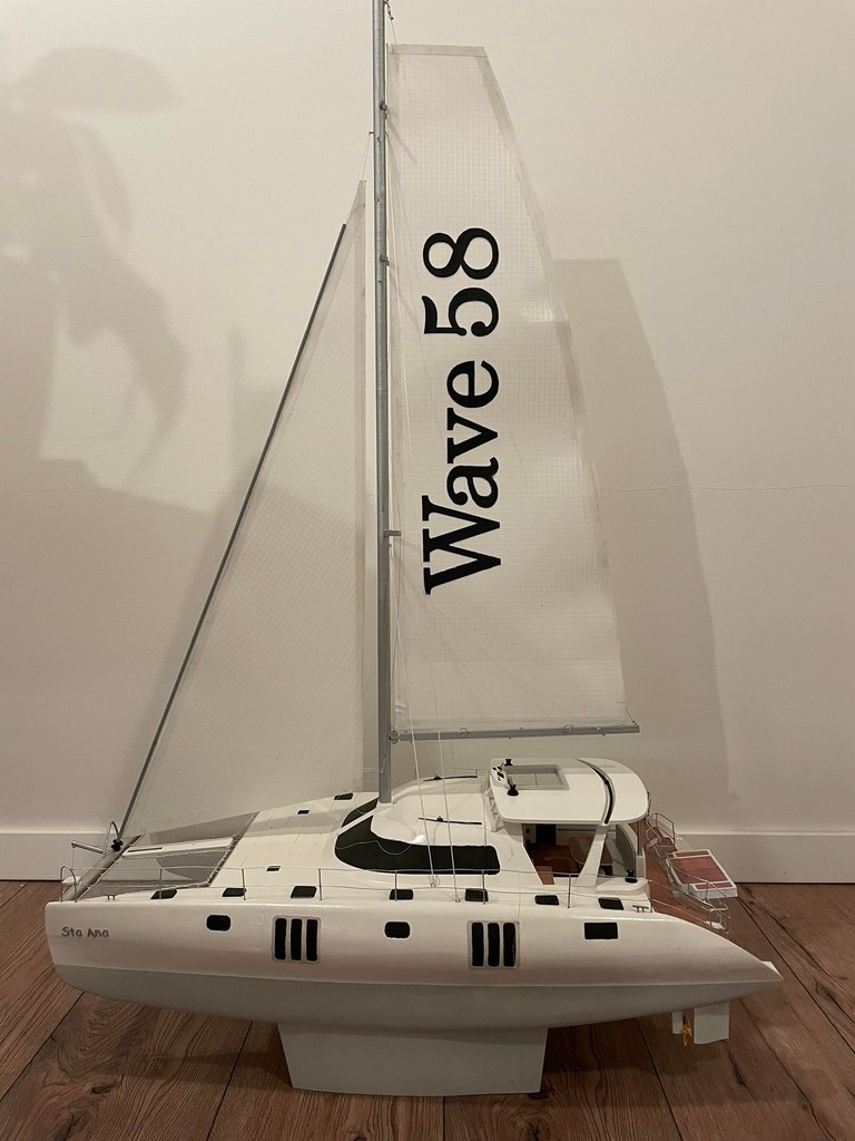 (non) Rc Sailing Catamaran model Wave 58 "Sta Ana" by MalinaPl ...