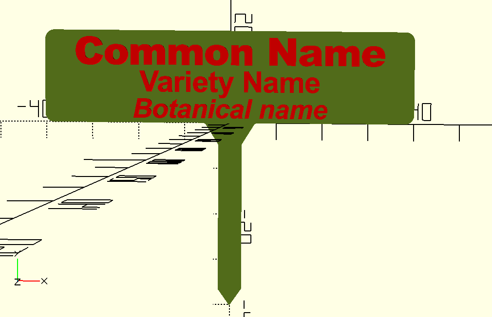 Customizable Plant Tags - OpenSCAD by maxelman | Download free STL ...