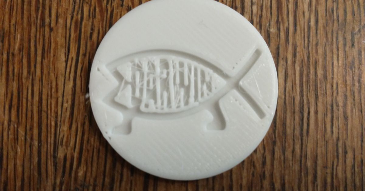 Darwin Fish Coin by Books | Download free STL model | Printables.com