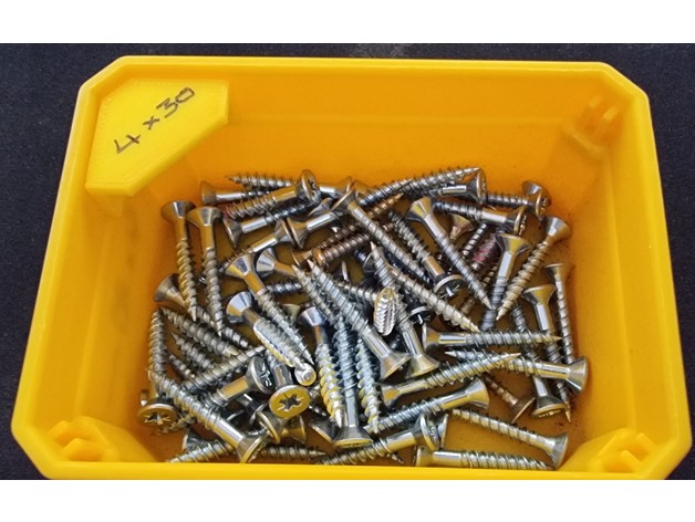 DeWalt Screw box label by Boney | Download free STL model | Printables.com