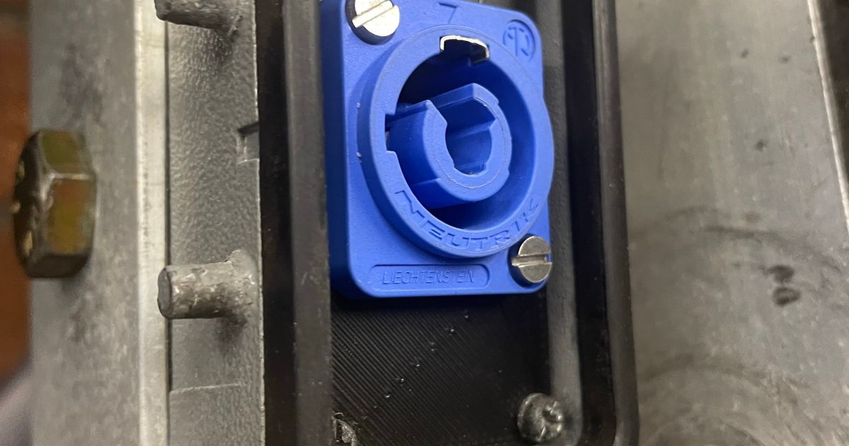 Harting HAN 10 to Neutrik D size powercon adapter plate by Jorick ...