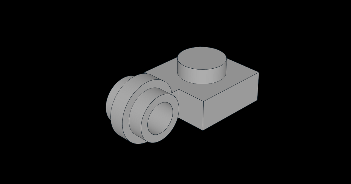 Lego Compatible (4081a.dat) Plate 1 x 1 with Clip Light Type 1 by ...