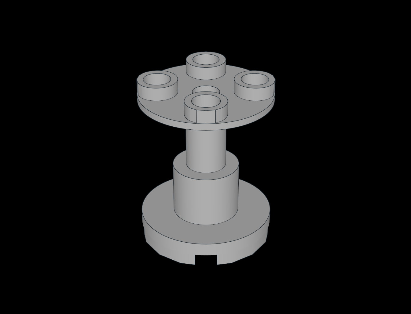 Lego Compatible (3940a.dat) Support 2 x 2 x 2 Round with Blind Hole by ...