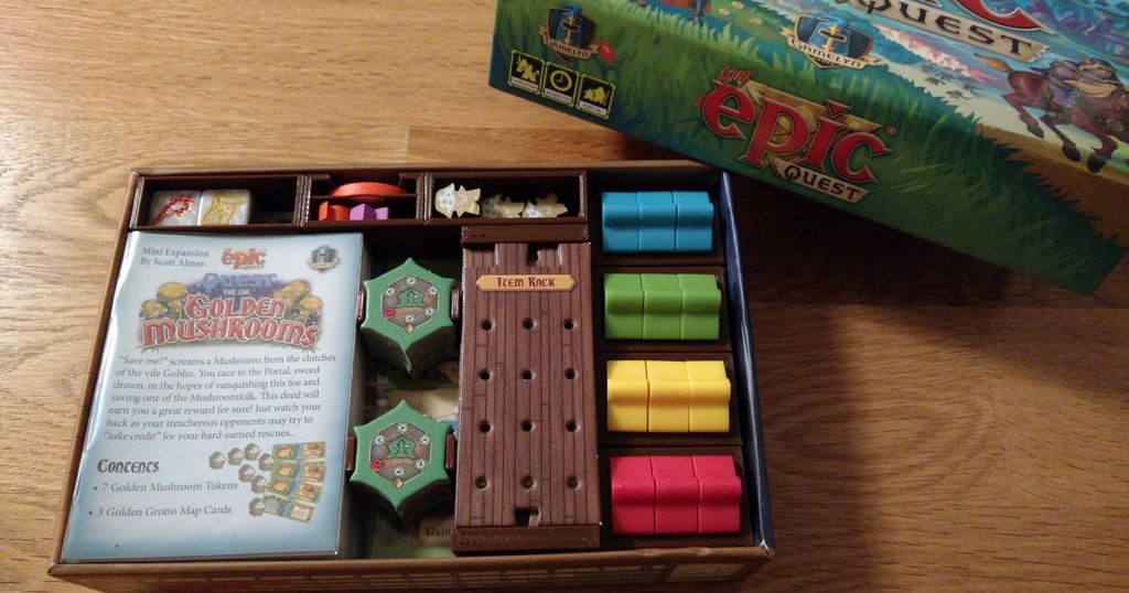 Tiny Epic Quest Boardgame Box Inserts von Pulp | Kostenloses STL-Modell herunterladen ...