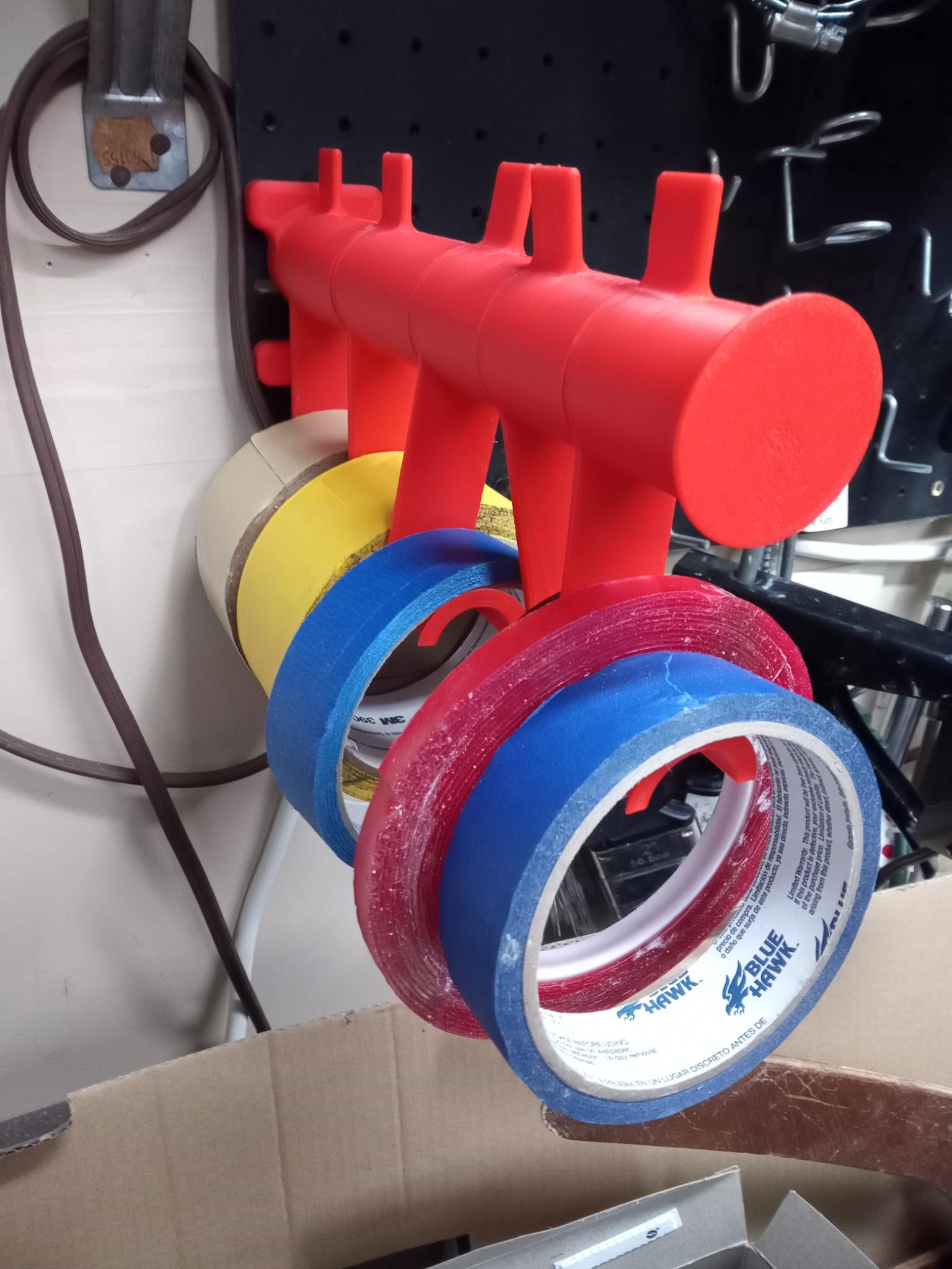 Modular Tape Storage - Curved peg for peg board mount by Plavatos ...