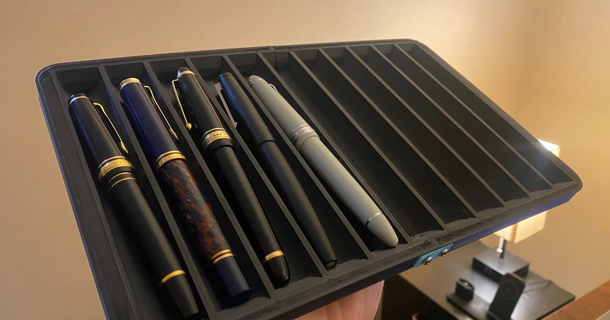 Fountain Pen Tray R2 by themasterofunlocking | Download free STL model | Printables.com