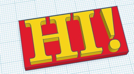 HI sign by Żółciutkadrukarka | Download free STL model | Printables.com