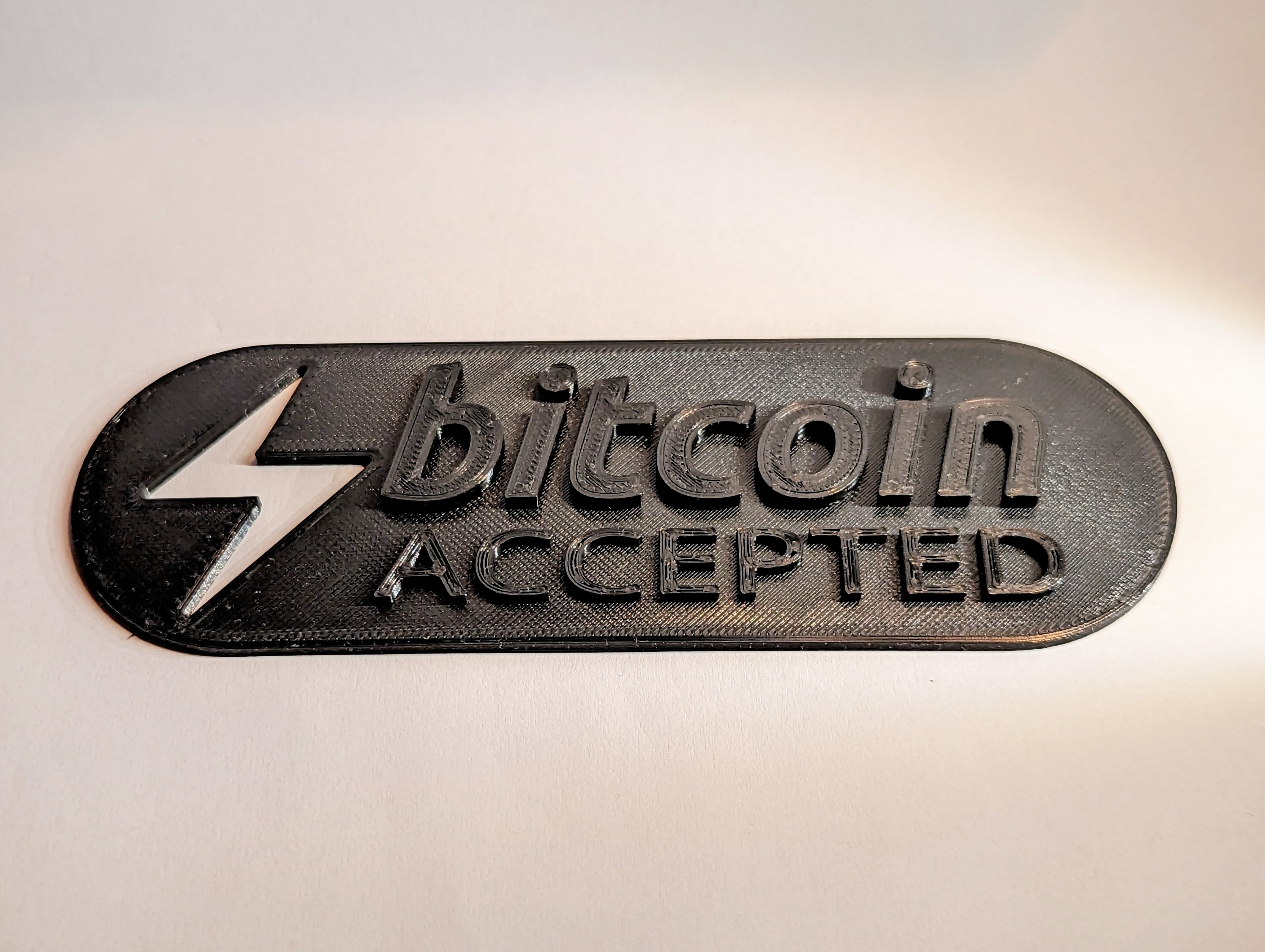 Bitcoin Accepted - Shop Sign by nyknyc | Download free STL model ...