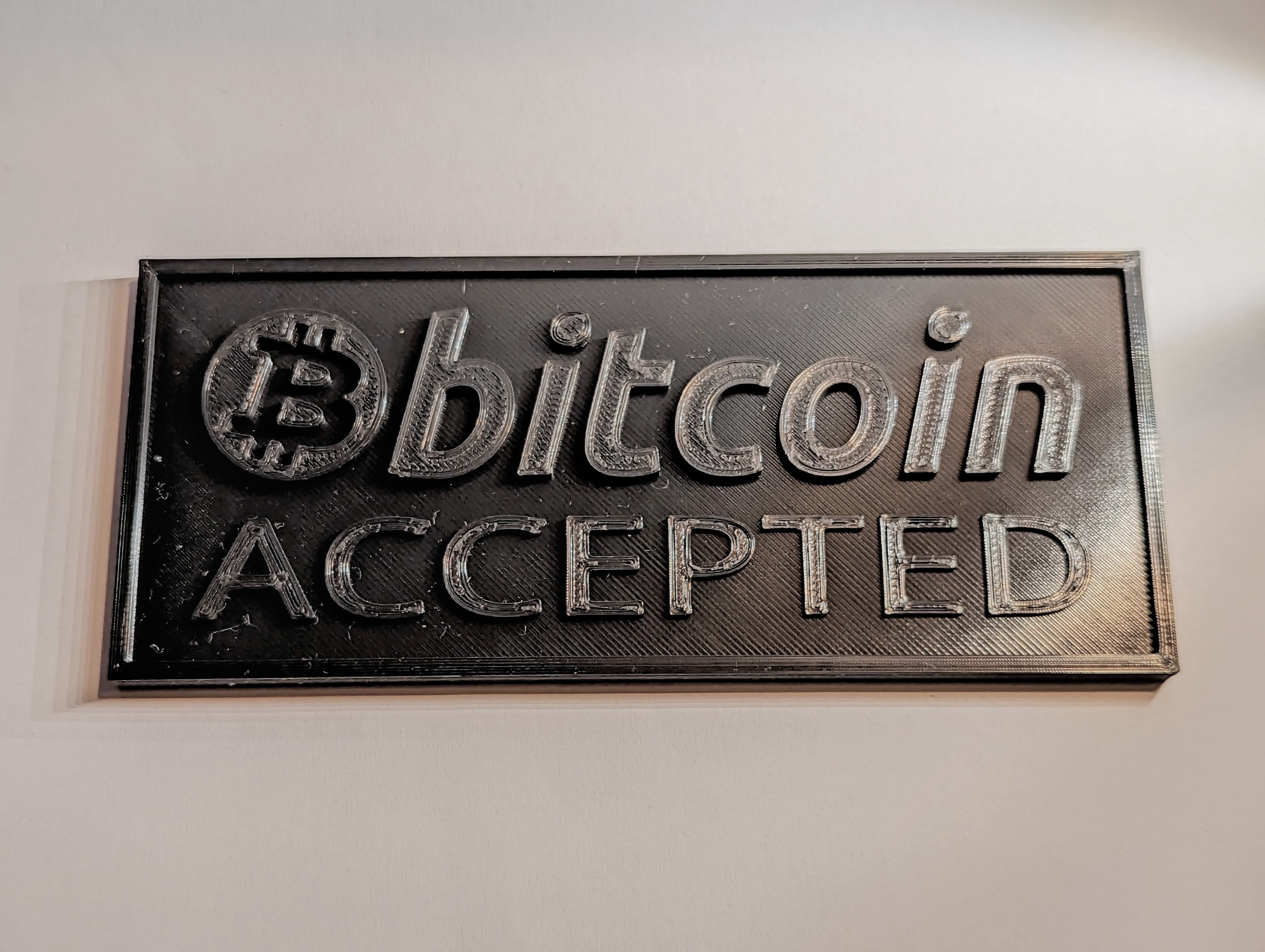 Bitcoin Accepted - Shop Sign by nyknyc | Download free STL model ...