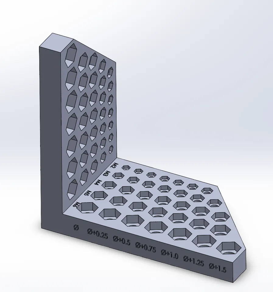 Metric Nut And Bolt Tolerance Sizer by niko1499 | Download free STL ...