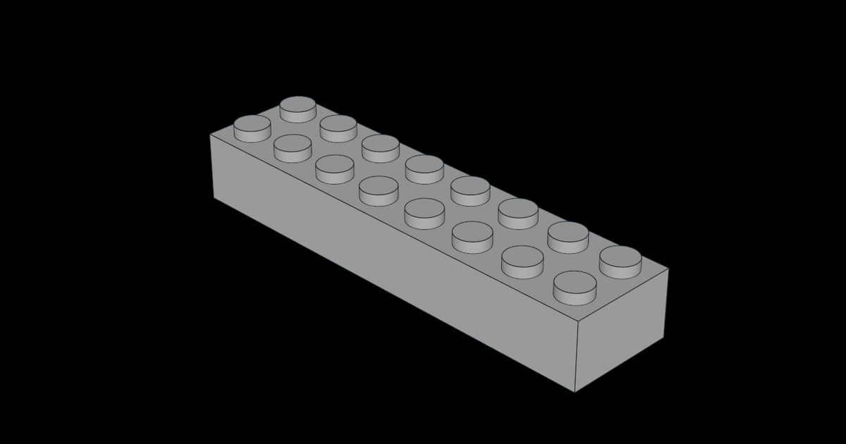 Lego Compatible (3007.dat) Brick 2 x 8 by thall72 | Download free STL ...