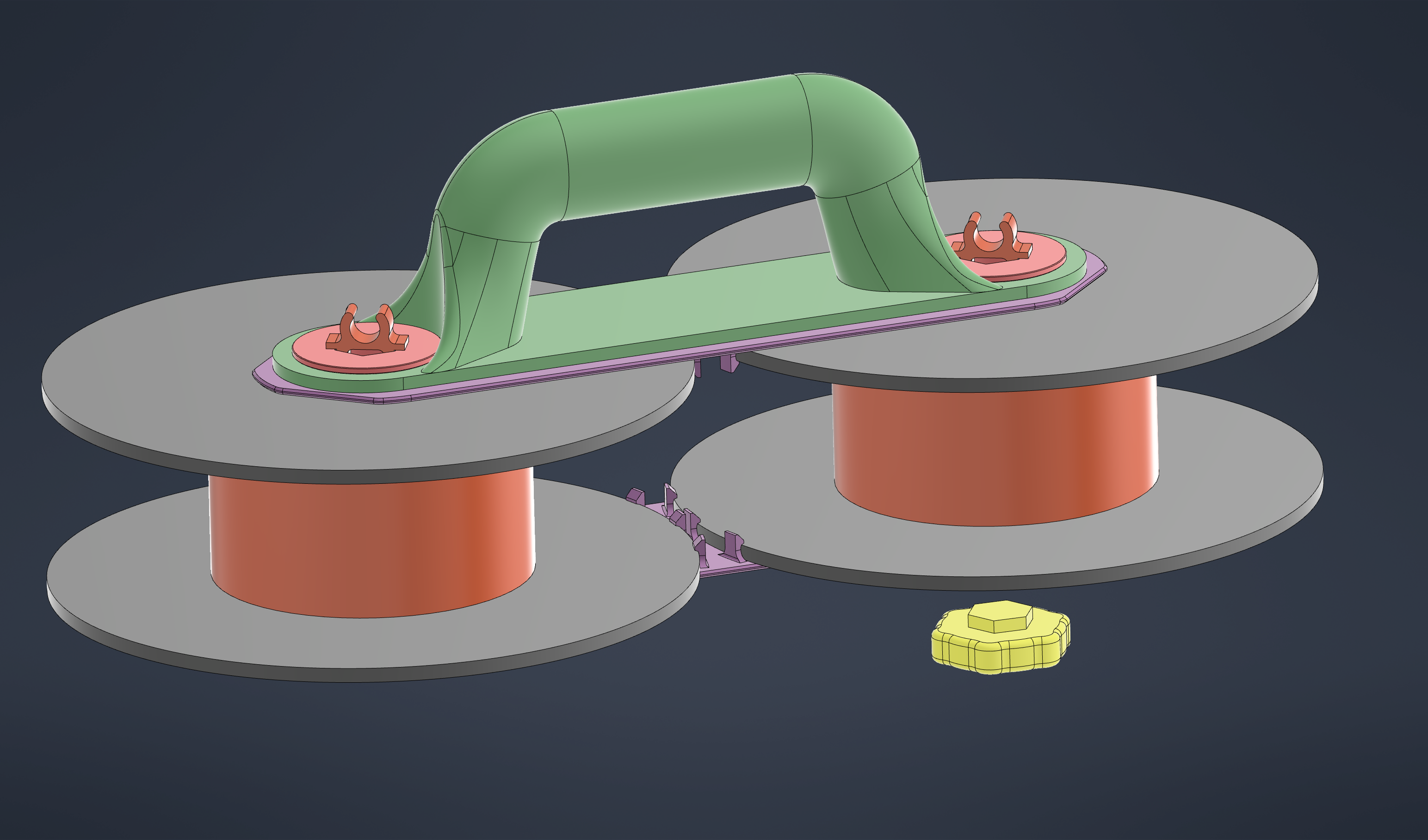 Dual Spool Cord Wrap by Garage_Tinkerer | Download free STL model ...