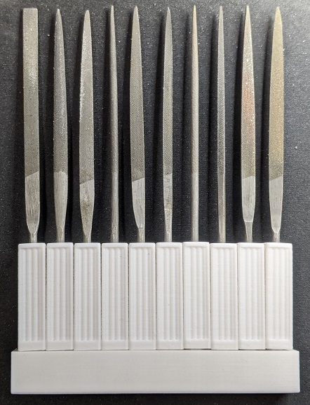 10 Piece Needle File Holder and Handles Portable or Wall-mount by CPS ...