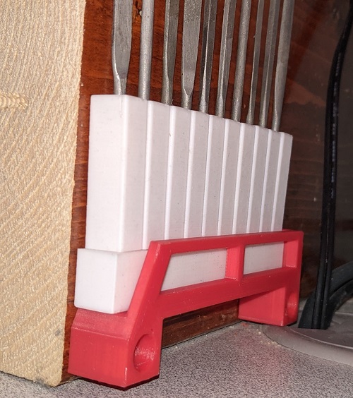 10 Piece Needle File Holder and Handles Portable or Wall-mount by CPS ...