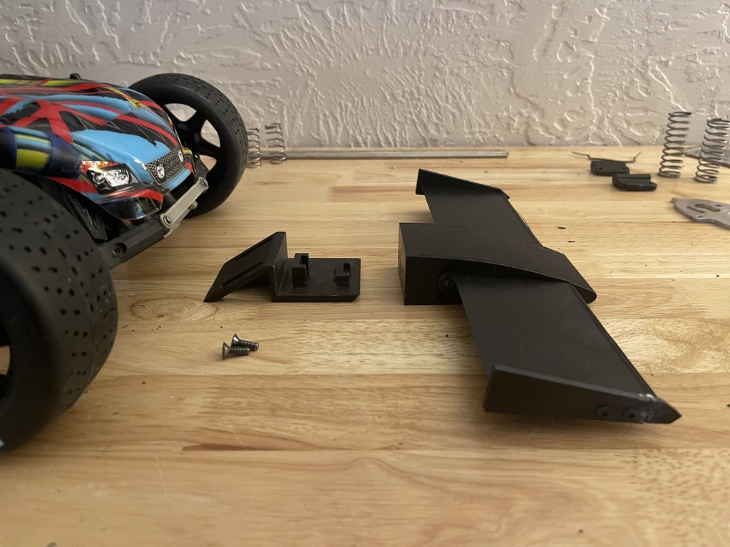 Custom Front Wing and Rear Wing for Traxxas 2WD Vehicles (Rustler ...