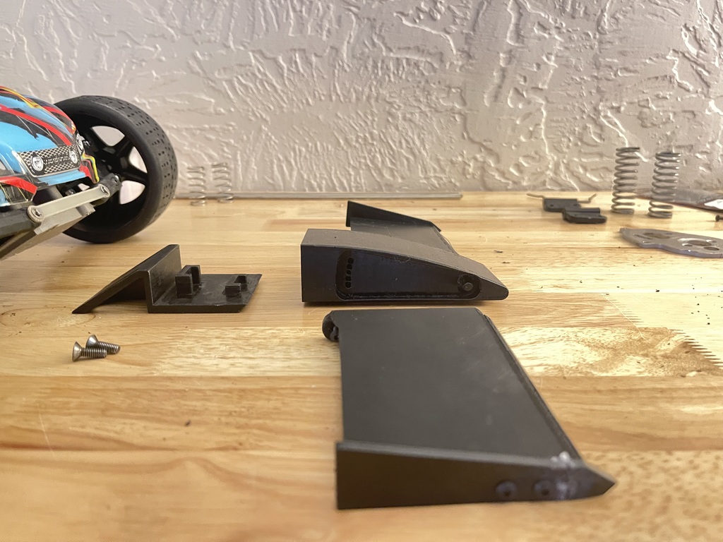 Custom Front Wing and Rear Wing for Traxxas 2WD Vehicles (Rustler ...