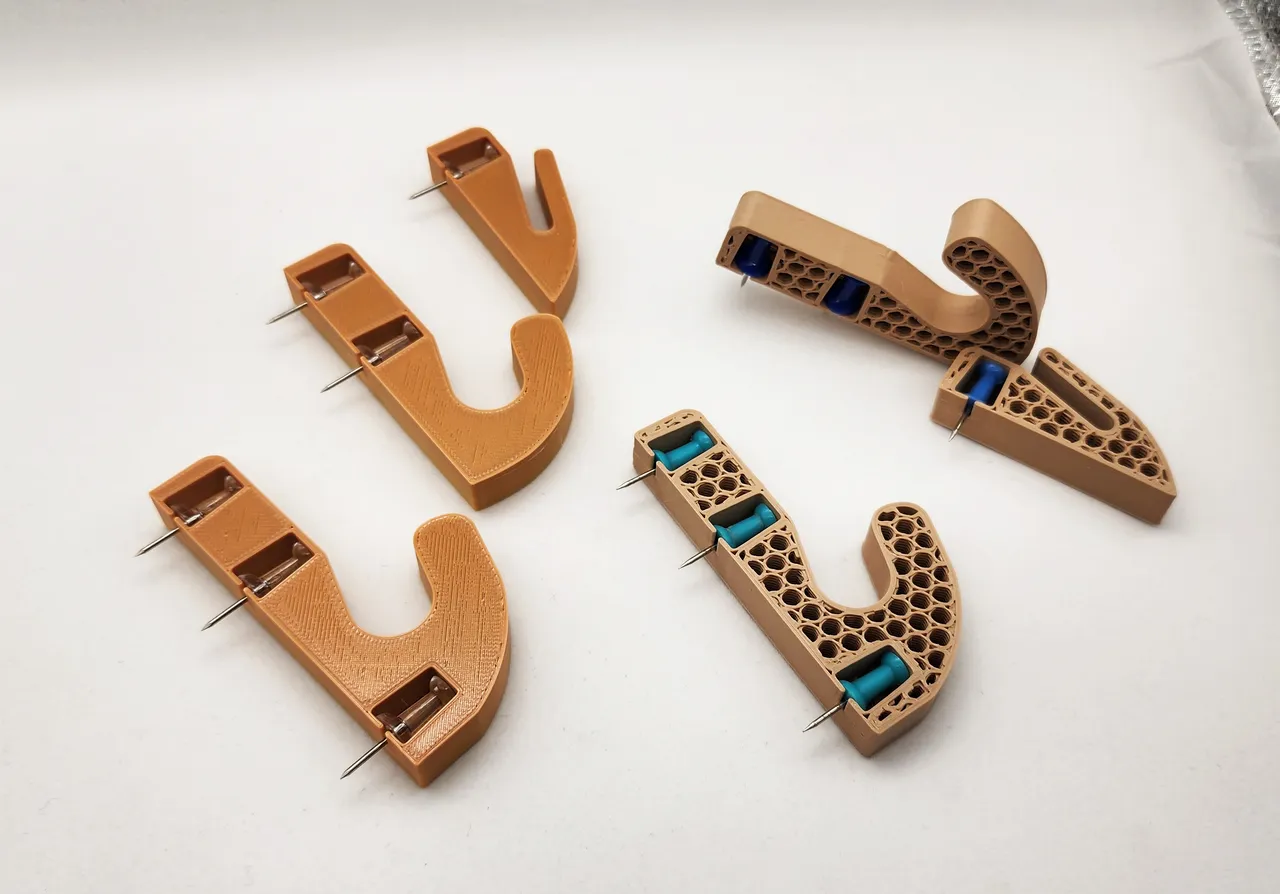 Push-Pin Wall Hooks by Triple G Workshop | Download free STL model ...