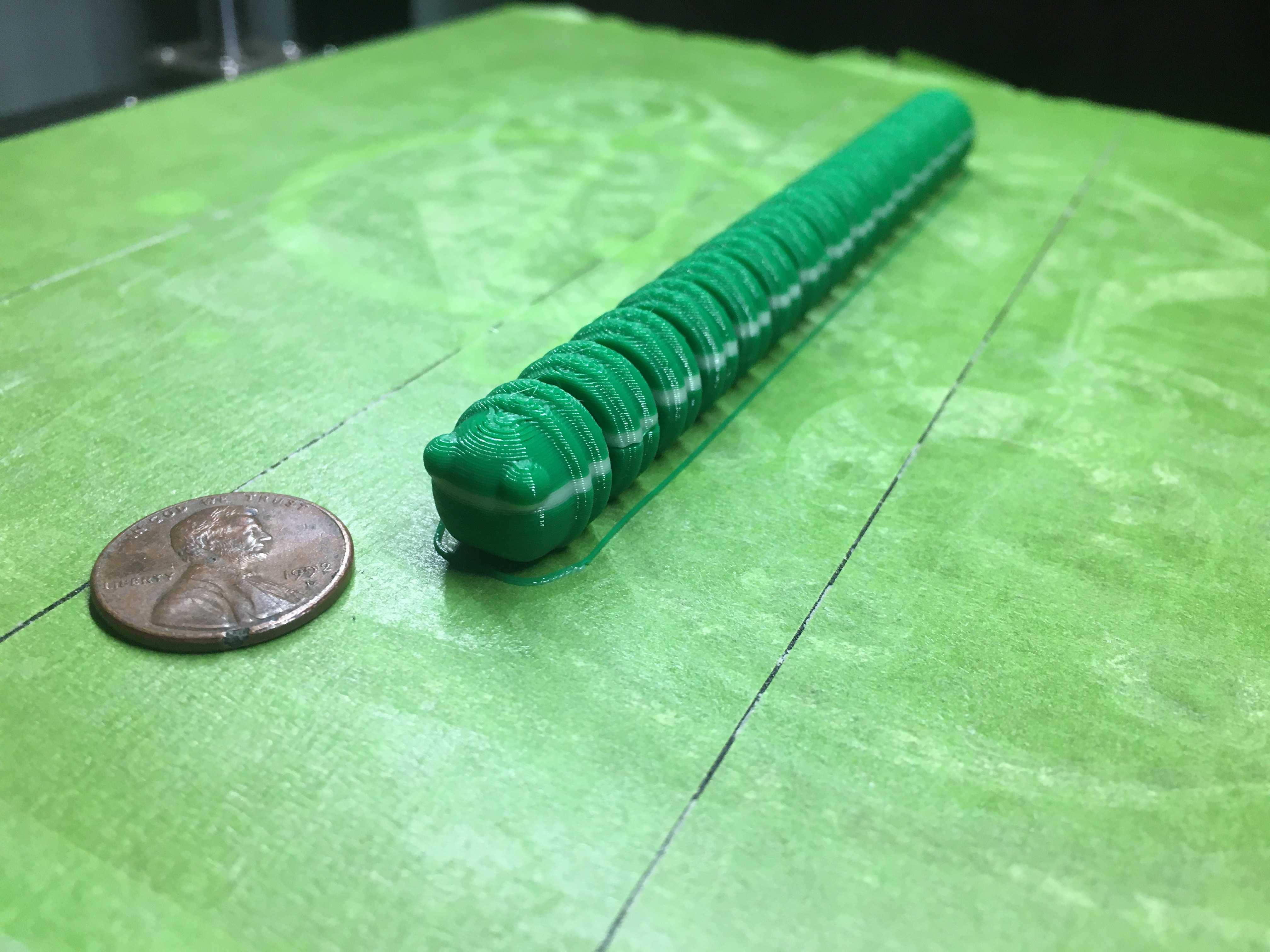 Fidget Worms (loose/tight fit test print, 10/15/20 segment) by NE3D ...