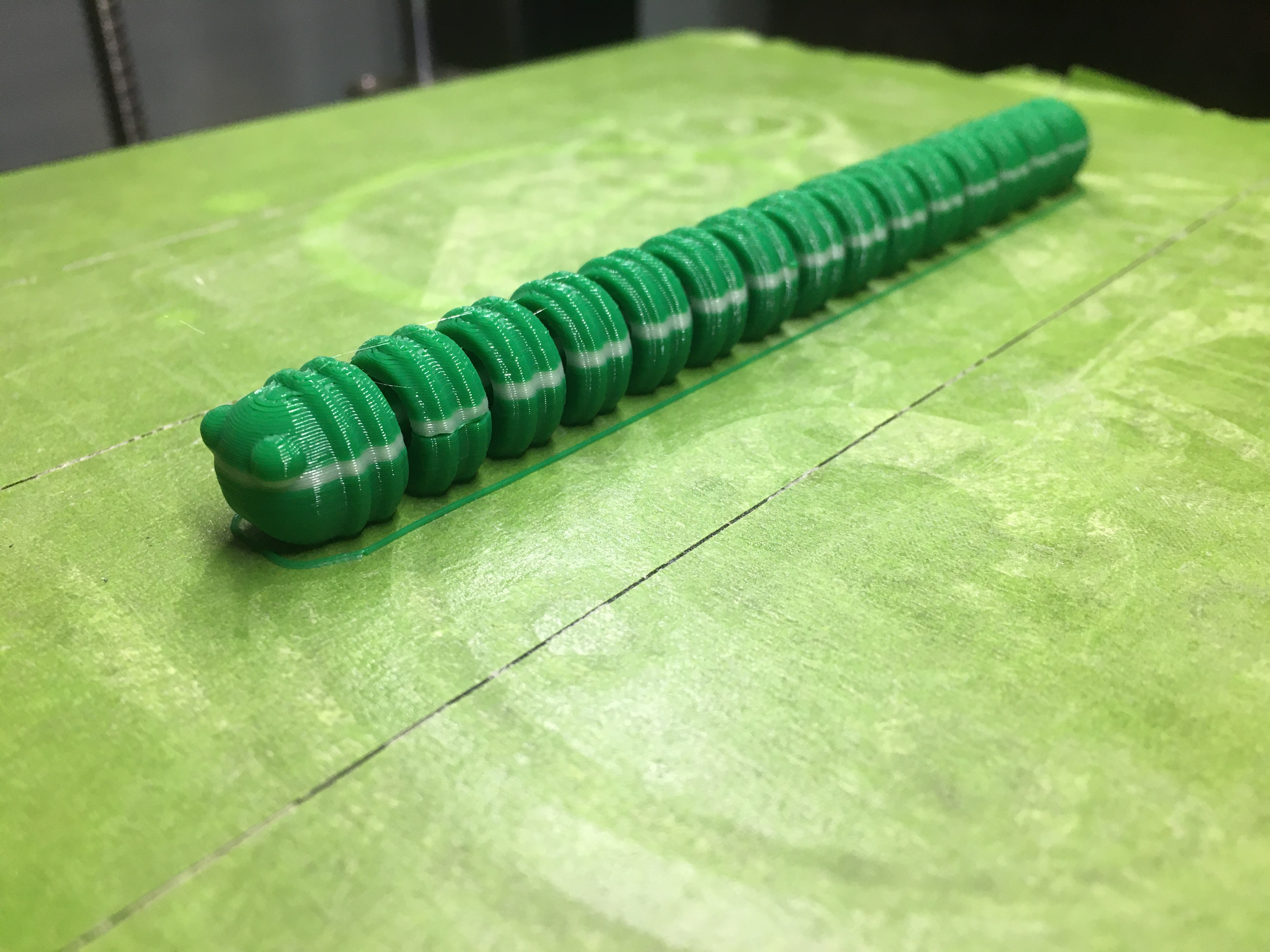 Fidget Worms (loose/tight fit test print, 10/15/20 segment) by NE3D ...