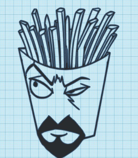 FRY LOCK - ATHF - WALL ART by Ogama Industries | Download free STL ...