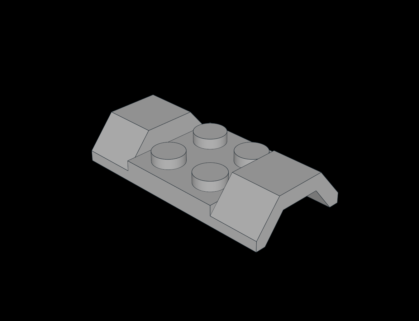 Lego Compatible (3787.dat) Car Mudguard 2 x 4 without Studs by thall72 ...