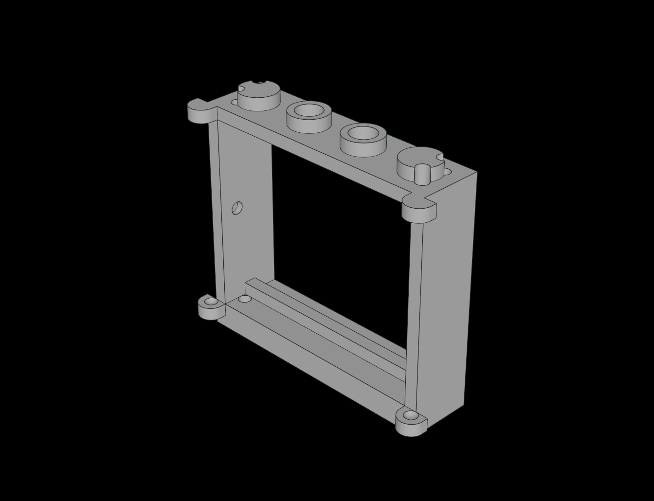 Lego Compatible (3853.dat) Window 1 x 4 x 3 by thall72 | Download free ...