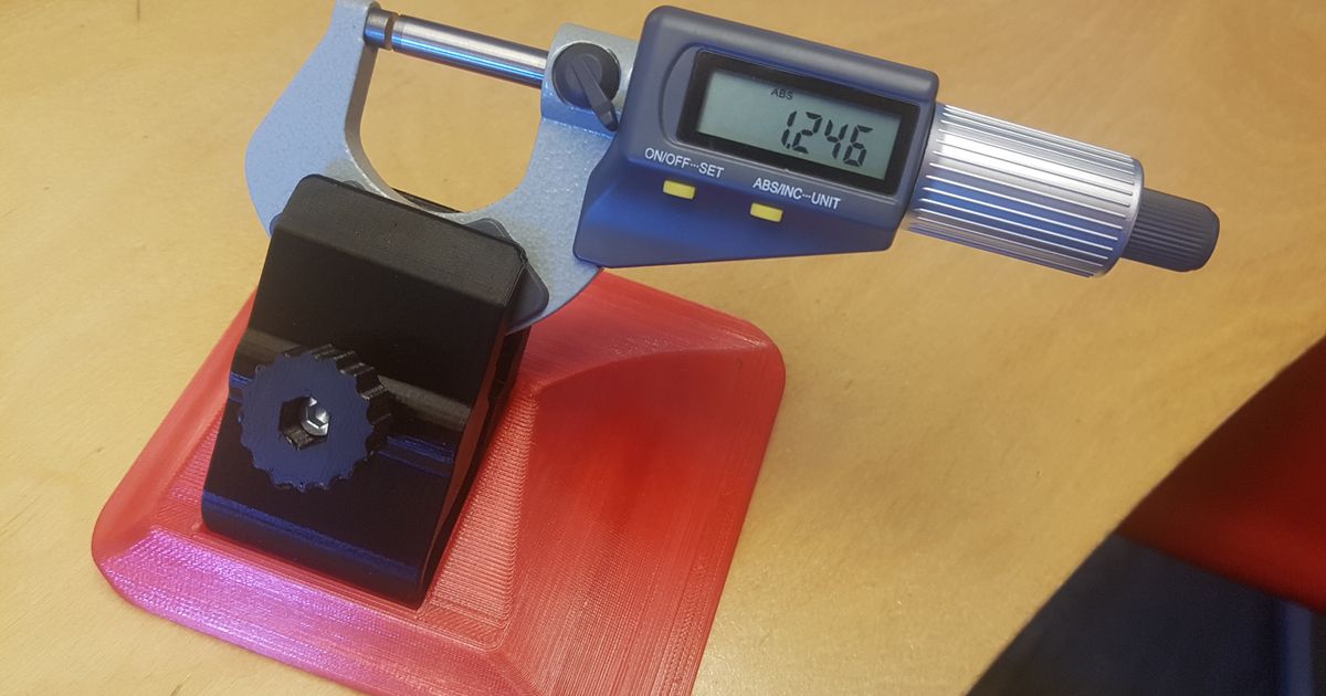 Micrometer stand, clip jaw by patta | Download free STL model ...