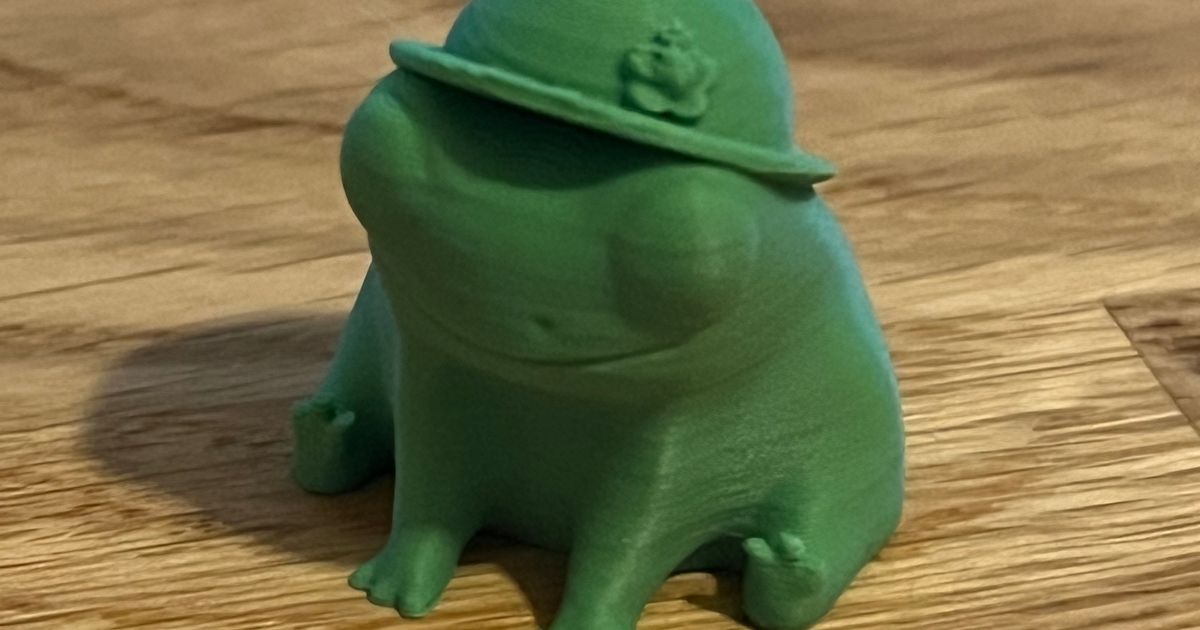 Fred the Frog but with a Sun Hat by fishnxt | Download free STL model ...