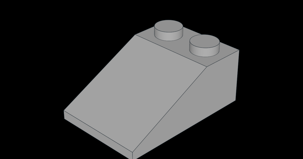 Lego Compatible (3298.dat) Slope Brick 33 3 x 2 by thall72 | Download ...