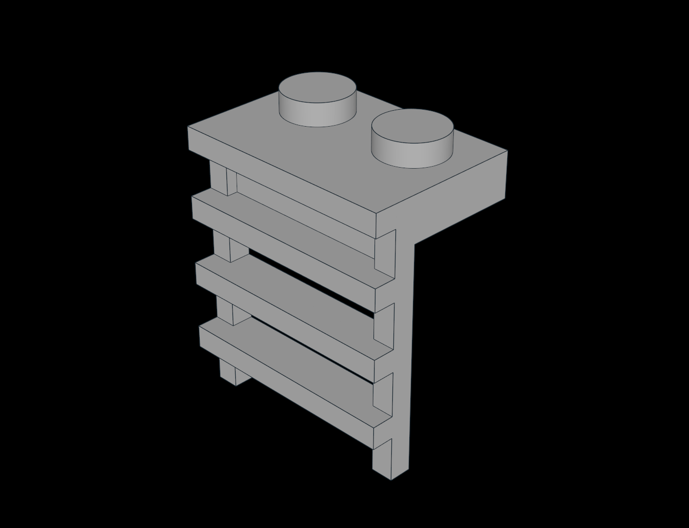 Lego Compatible (4175.dat) Plate 1 x 2 with Ladder by thall72 ...