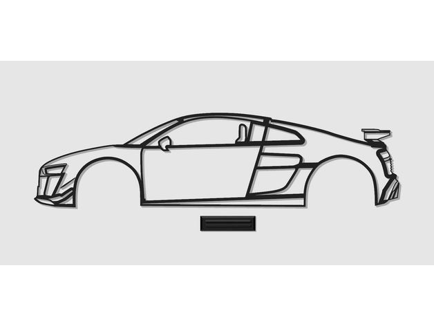 Audi R8 GT V10 Silhouette by gizzy | Download free STL model ...