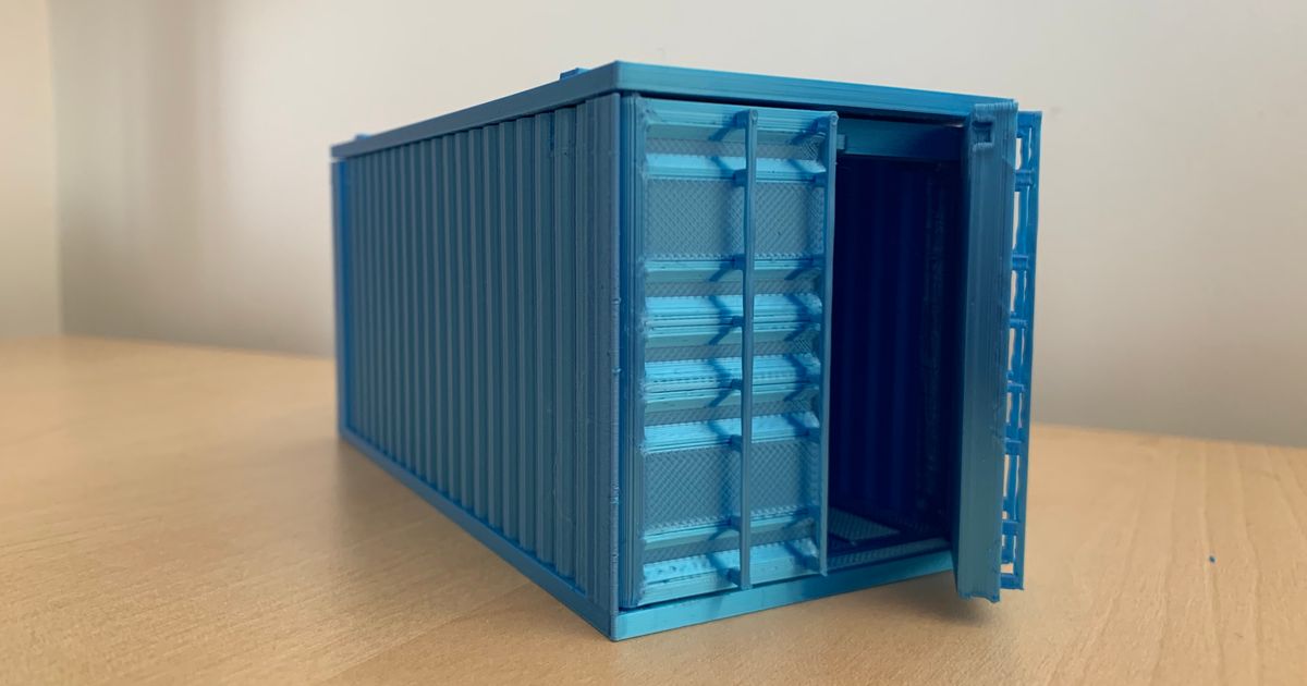 Sea Container v2.0 (Stackable, 1/43 scale) por Geddy | Descargar modelo STL gratuito ...