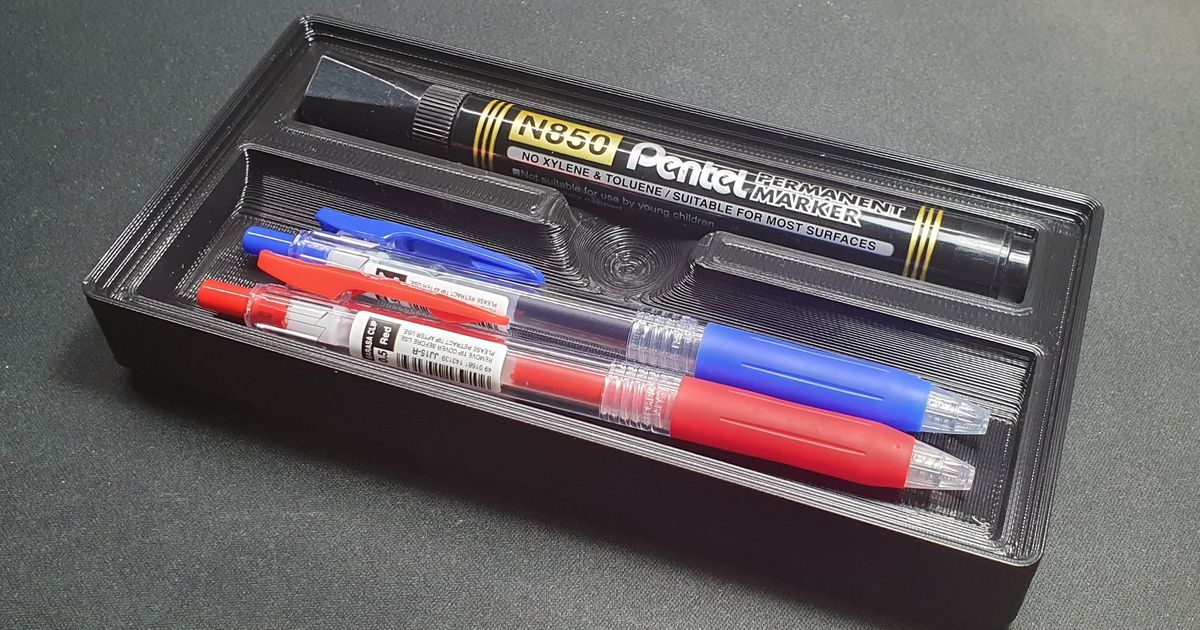 Gridfinity Pen Tray by HiyoriC3 | Download free STL model | Printables.com