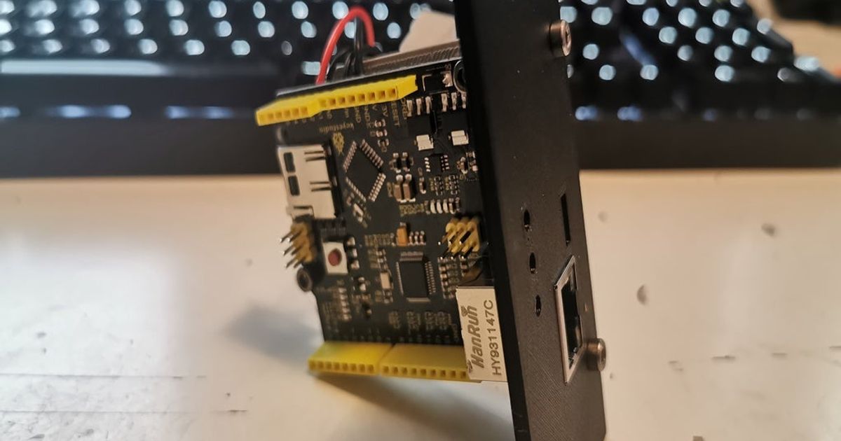 Rack mount for the Keyestudio W5500 Ethernet Development Board by RiNax ...