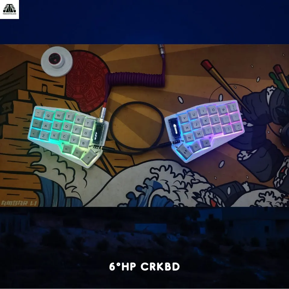 6° High Pro CRKBD Case by Tenochticlack | Download free STL model ...