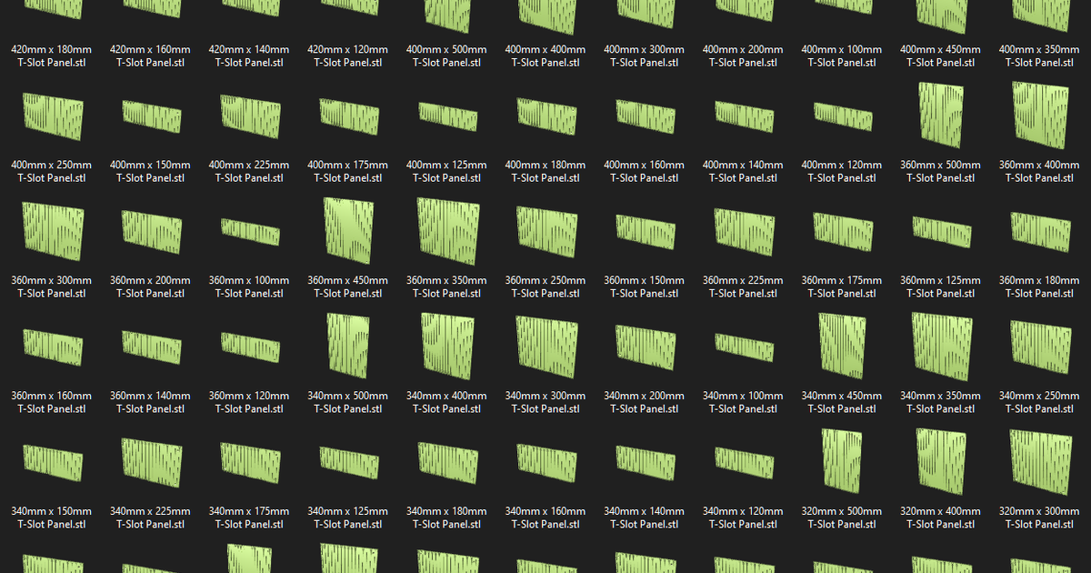T-Slot Panel Set by Jer | Download free STL model | Printables.com