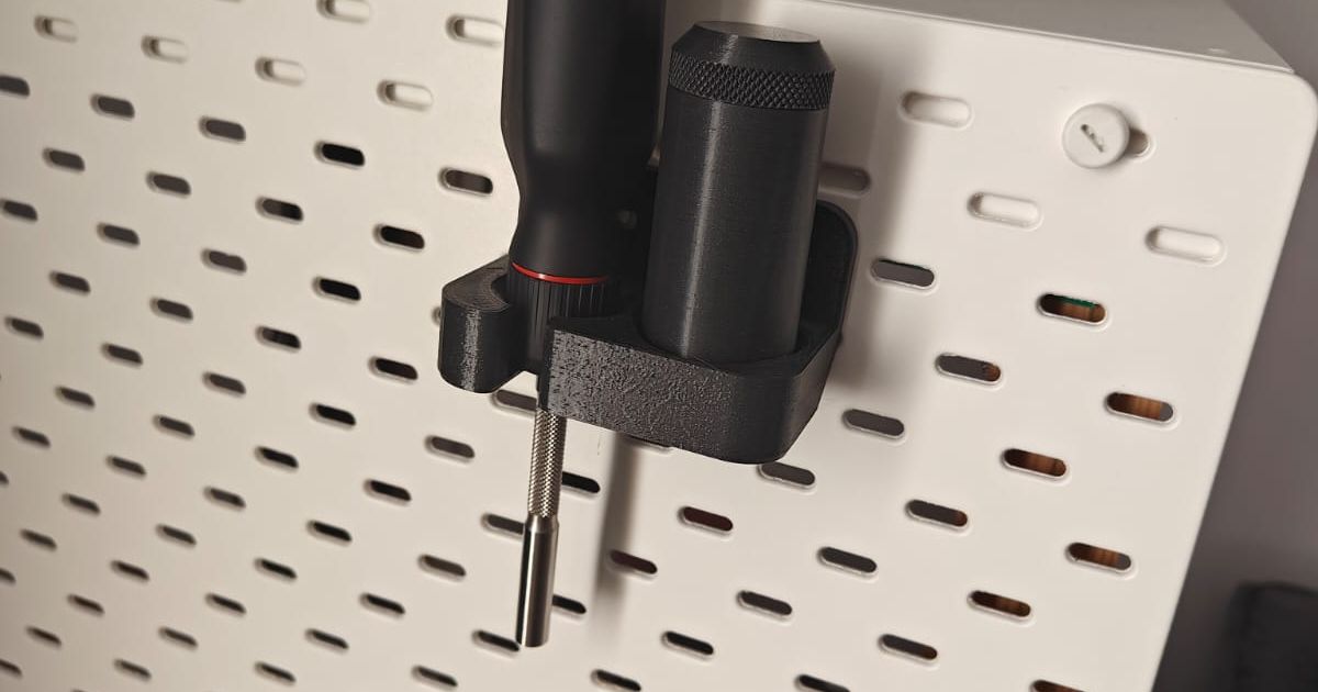 90 Degree turned LTT screwdriver + Bit storage holder for Skadis by ...