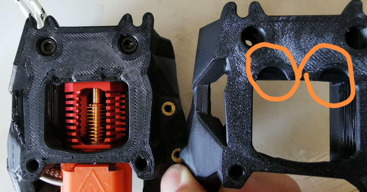 Stealthburner printhead block for Phateus Dragon, modded for Voron Tap ...