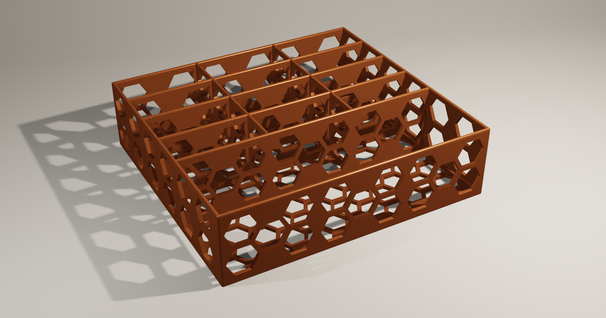 Honeycomb Charging Cable Box by Radswid | Download free STL model ...