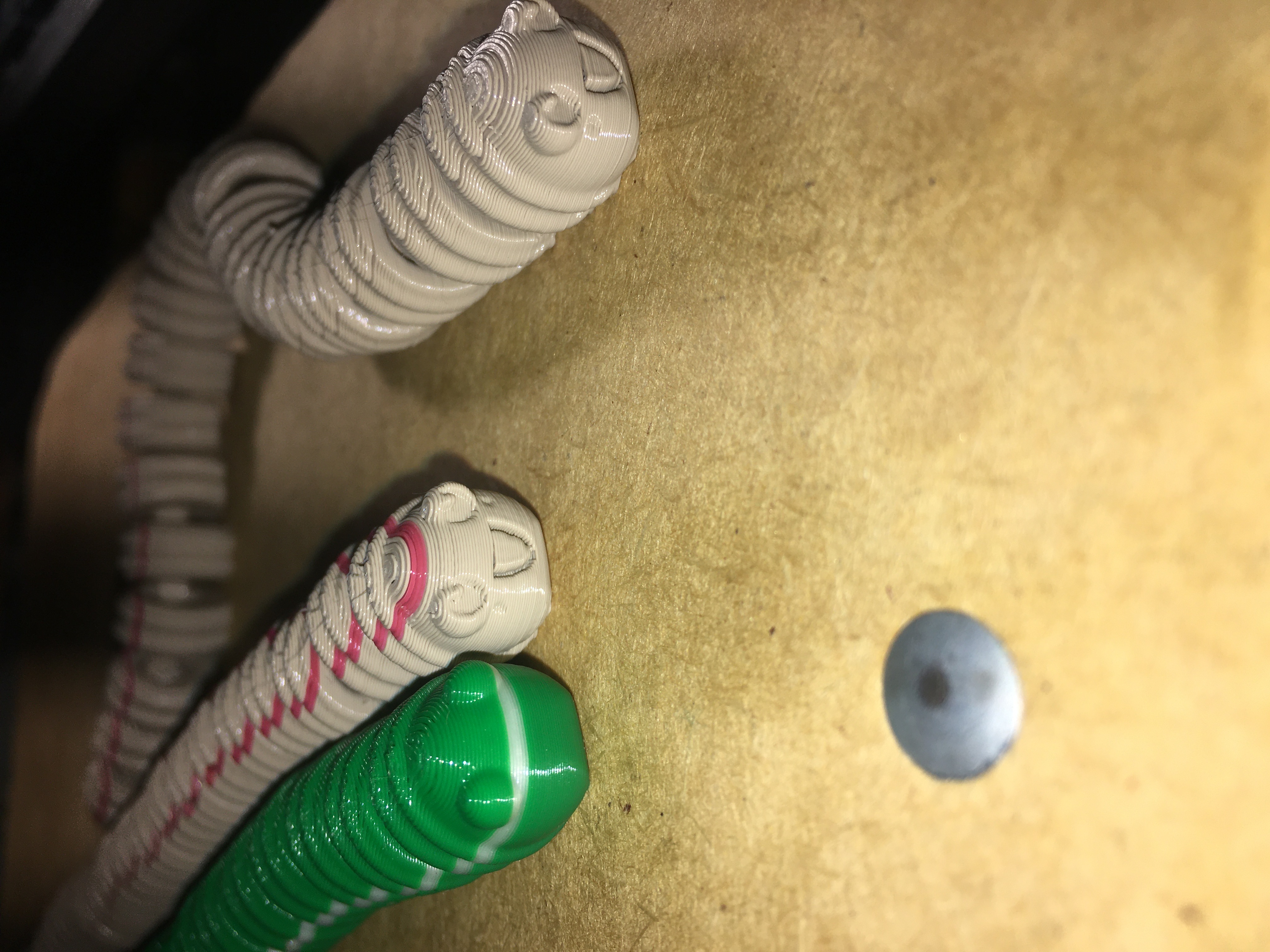 Fidget Worm x2, 20 segment, added emoji expression by NE3D Print3d ...