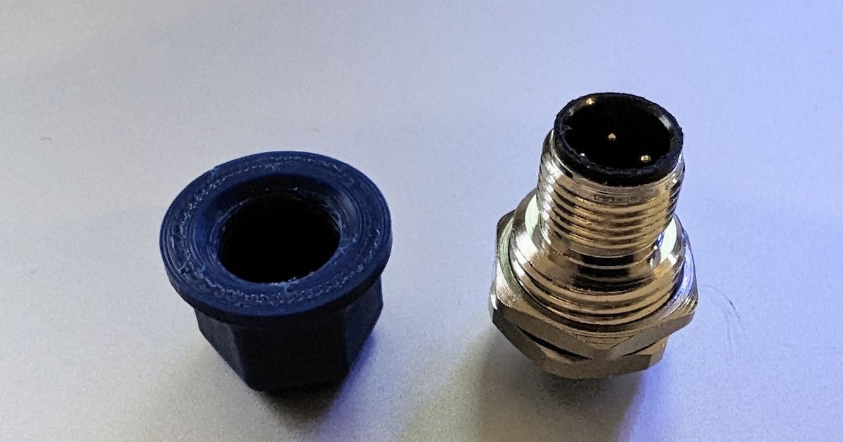 M12 Male Connector Protective Cap autorstwa spengineer | Pobierz ...