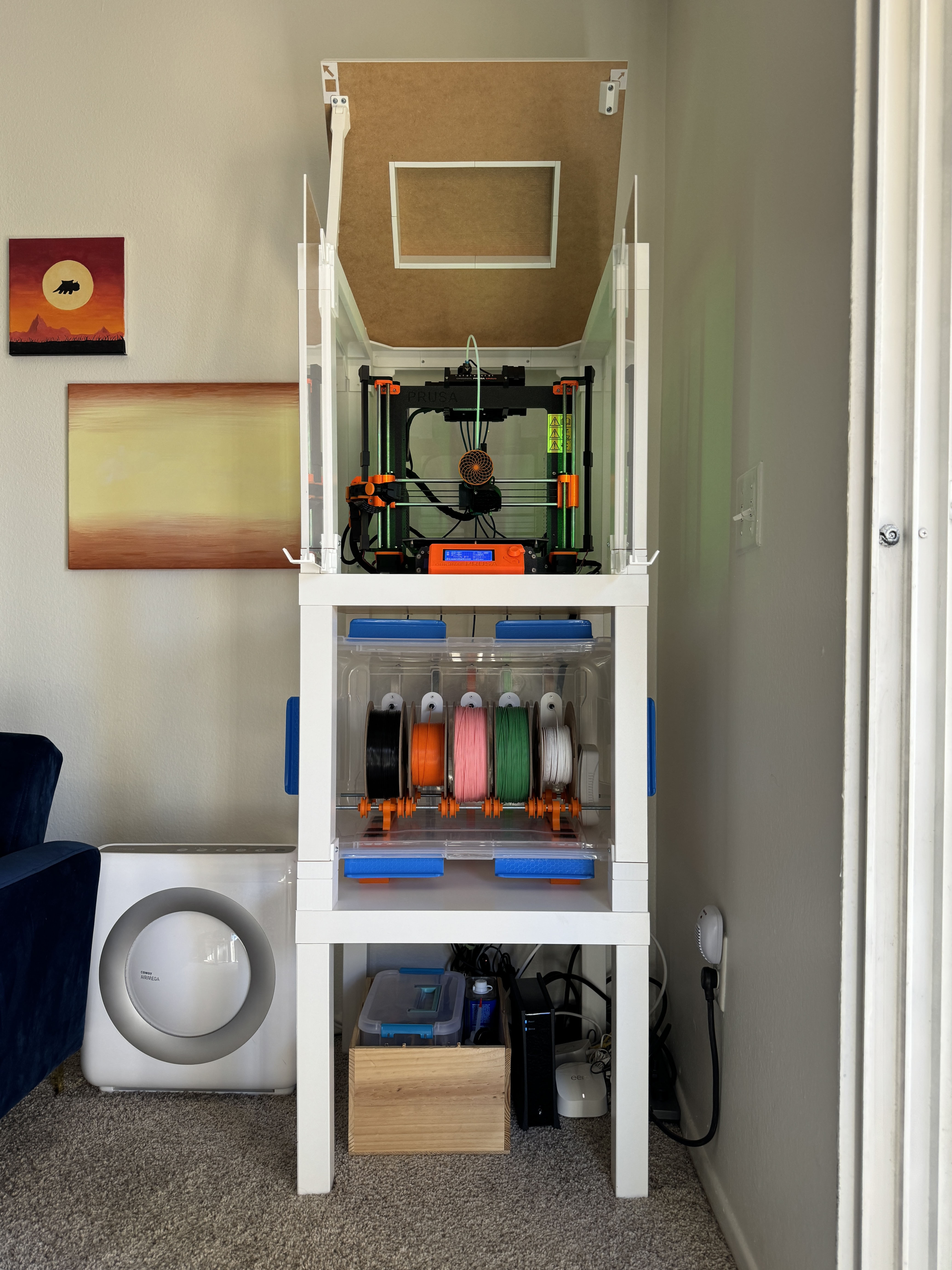 Prusa Mmu3 Low Friction Drybox Filament Buffer By Roman Huante