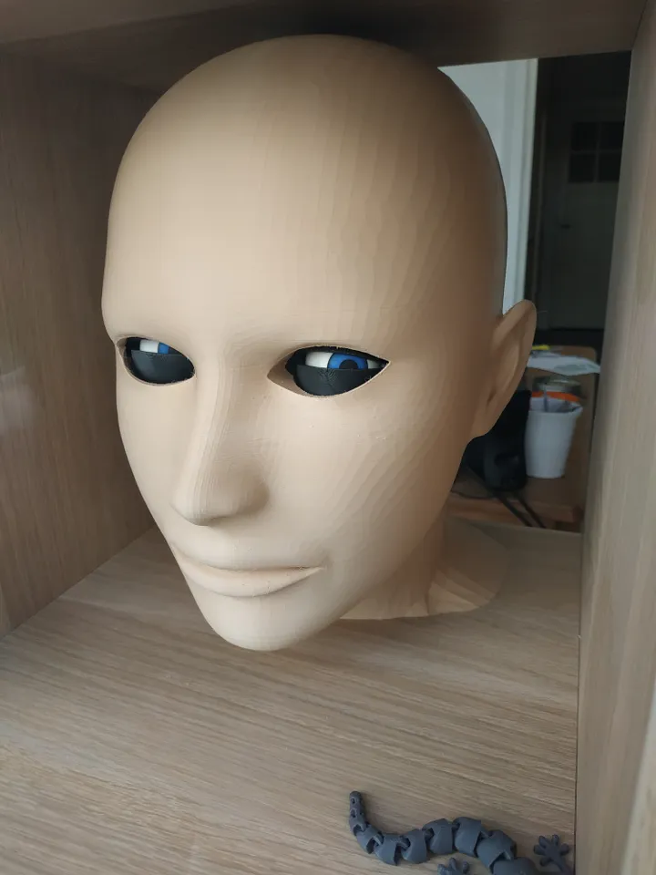 Remix of the Eye animatronic (with creepy human face) by Hephaprint ...