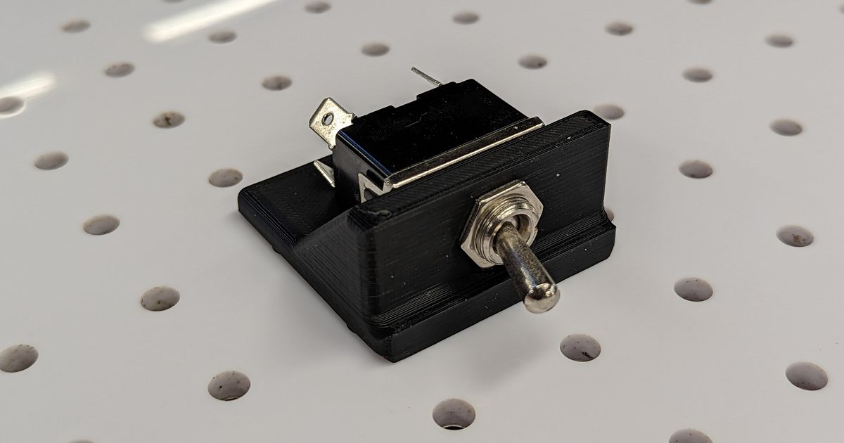 Toggle Switch Mount For Breadboarding by Bill Ruehl | Download free STL ...