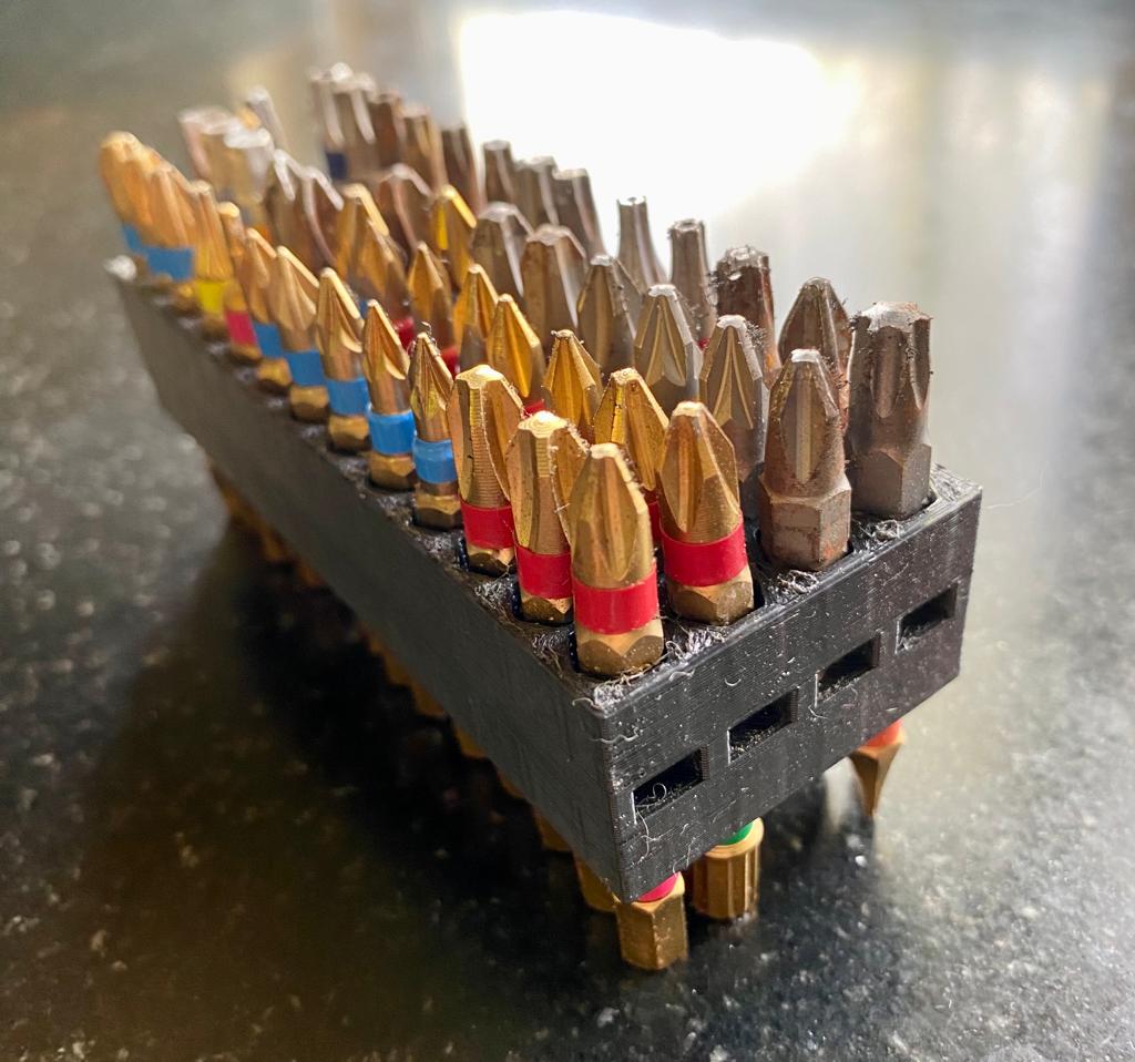 BIG Double bit holder 104pcs by laurens | Download free STL model ...