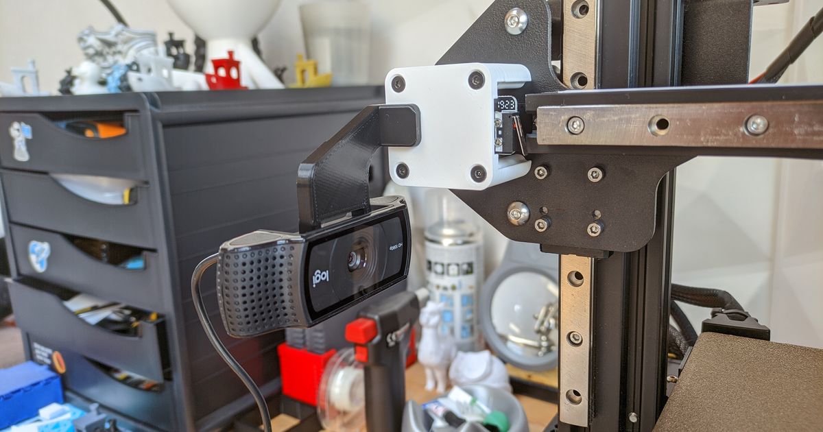 Z-Axis Camera Mount Logitech C920 by Yucatan | Download free STL model ...