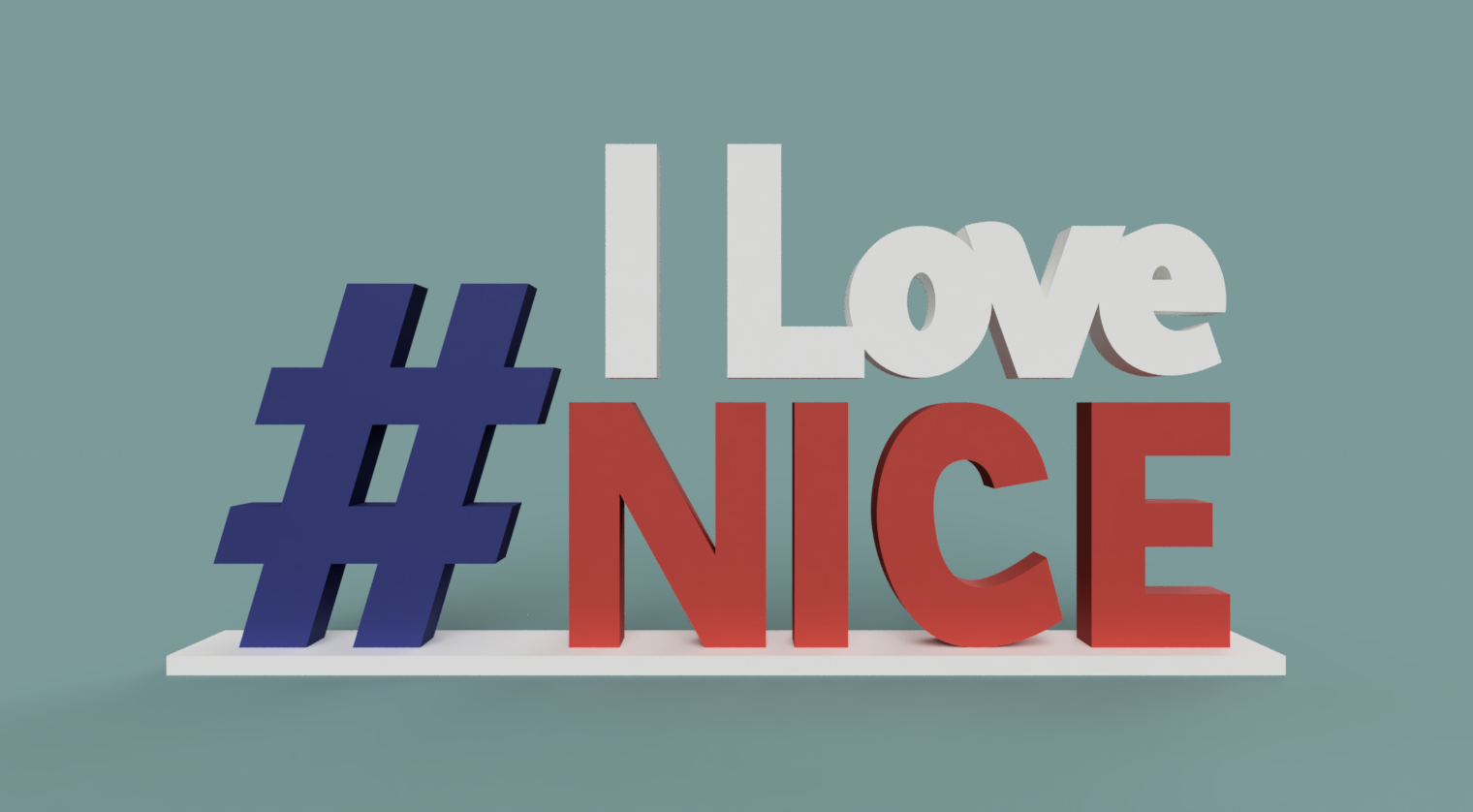 "# I Love Nice" sign replica by nice_3D_print | Download free STL model ...